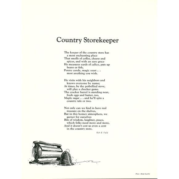 None and/or Unknown | Other | Country Storekeeper Ruth B Field 97s Poem ...
